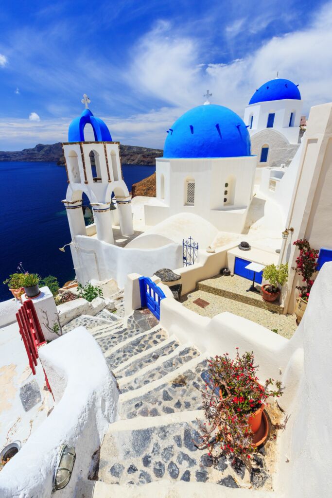 What is Santorini best known for?